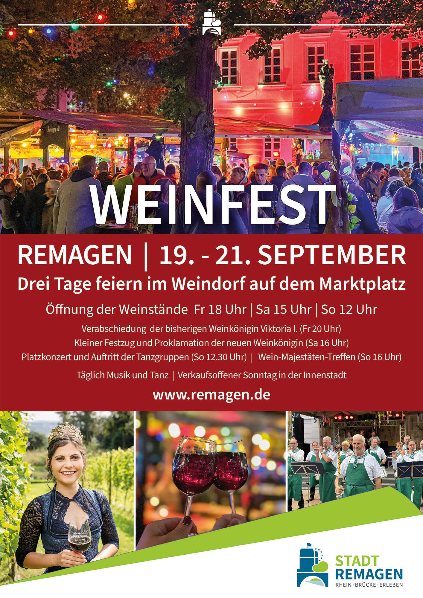 Weinfest in Remagen - drei Tage voller Genuss, Musik und Tradition ...